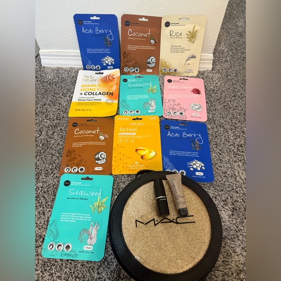 Skincare | 15 Piece New Self Care Bundle Mac Cosmetics Bag Masks ...